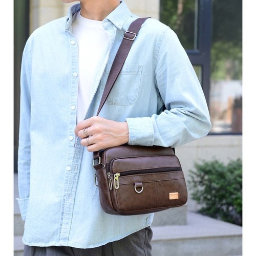 Multilayer Shoulder Bag Casual Business Bag New Messenger Bag Man | eBay