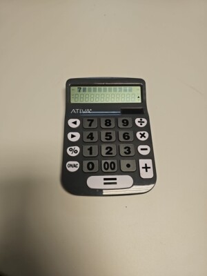 Ativa 12-Digit Desktop Calculator, Silver/Black | eBay