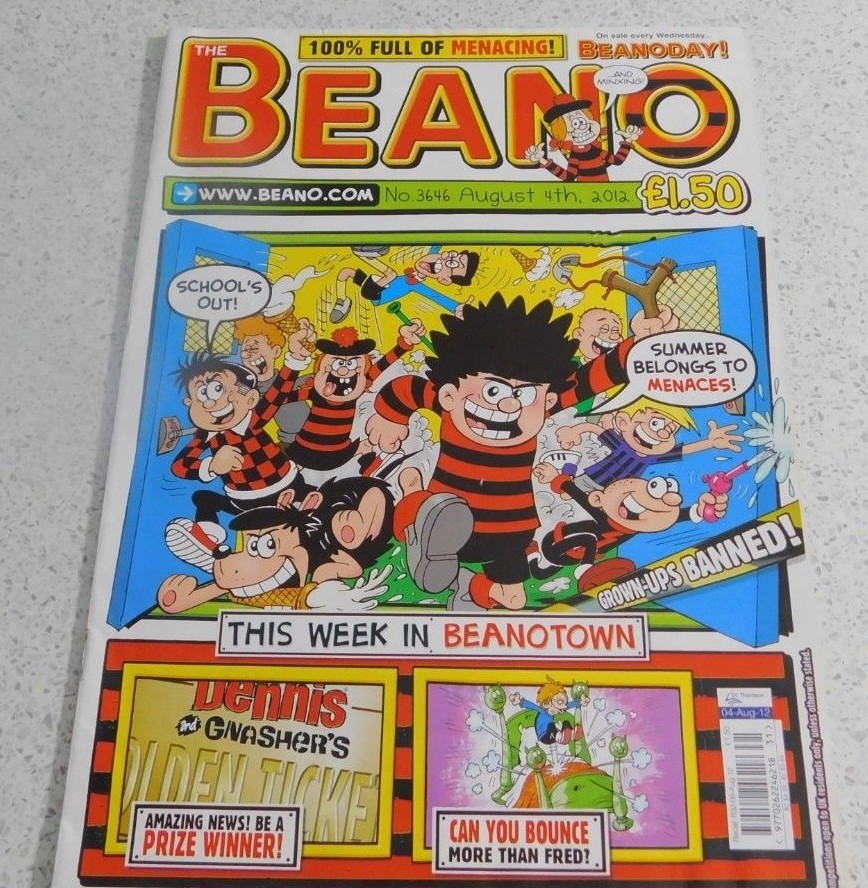 Beano Magazine No 3646 August 9th 2012 Classic Comics | eBay
