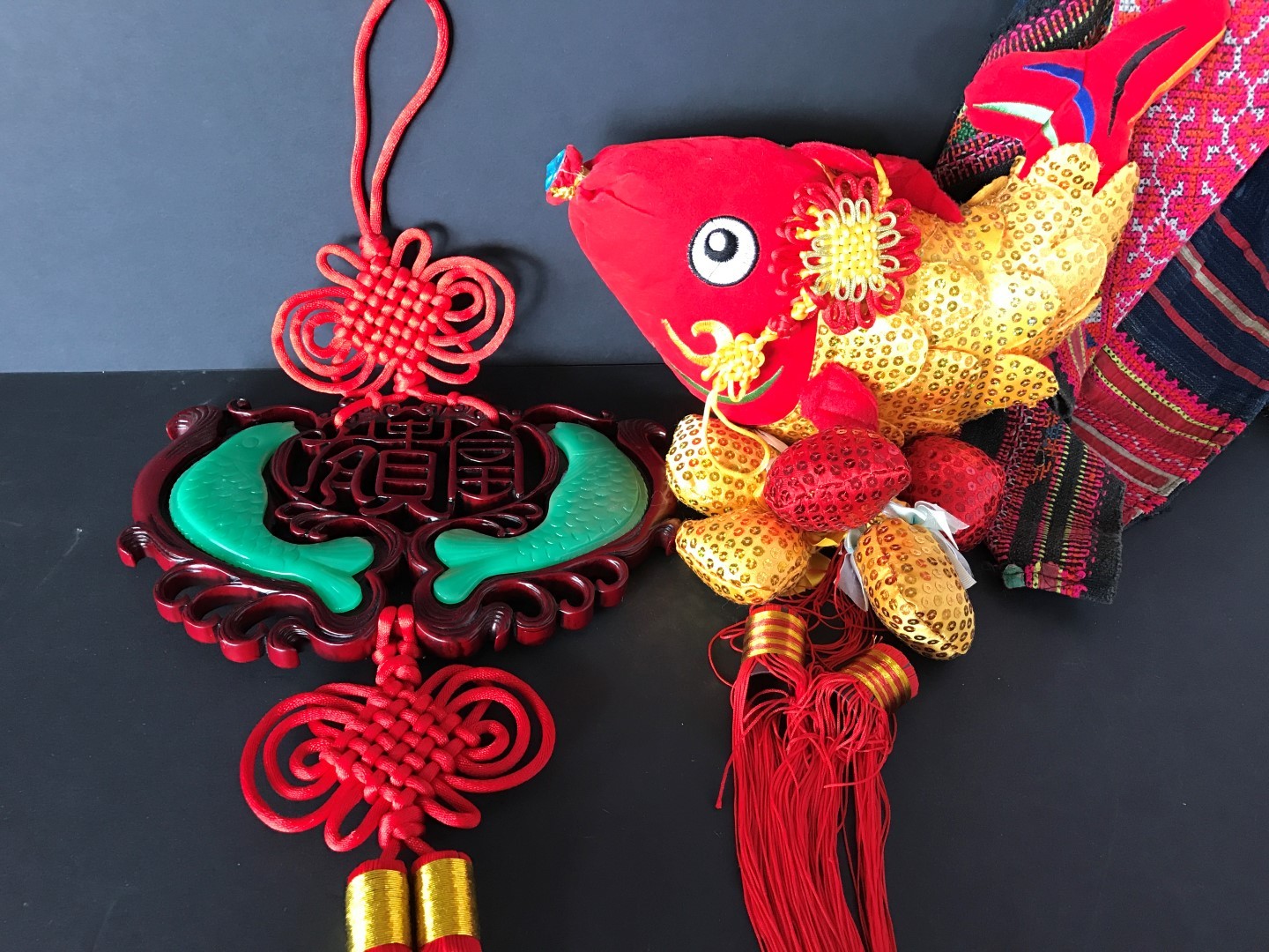 Chinese Good Luck Fish Wall Hangings X 2 …Chinese good luck charms | eBay