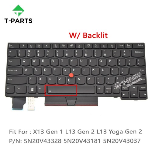 New for Lenovo Thinkpad X13 Gen 1 L13 Gen 2 L13 Yoga Gen 2 US Keyboard ...