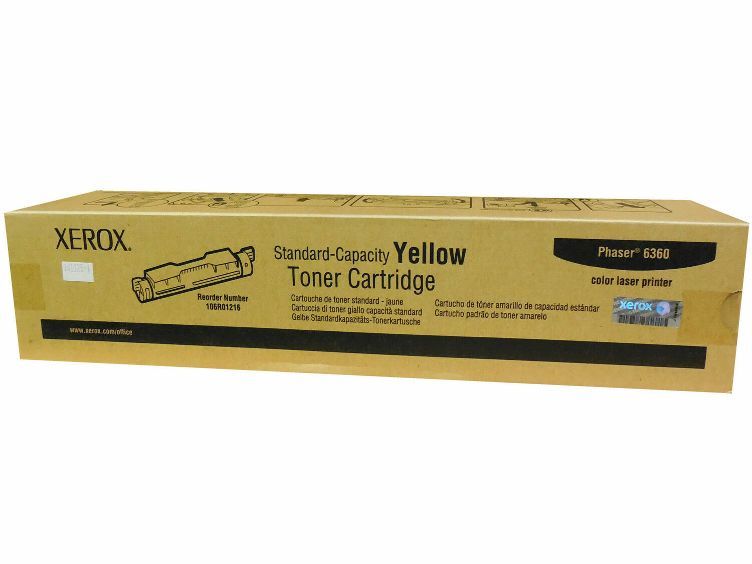 Xerox 106R01216 Phaser 6360 Yellow Toner Cartridge 5k Genuine OEM (C3 ...