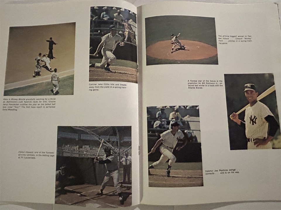 1967 NEW YORK YANKEES Yearbook MICKEY MANTLE Jim BOUTON Joe PEPITONE ...
