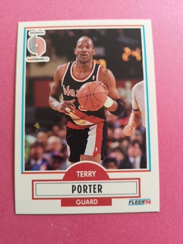 Terry Porter Portland Trail Blazers Carte Basket NBA Fleer 1990-91 #158 ...