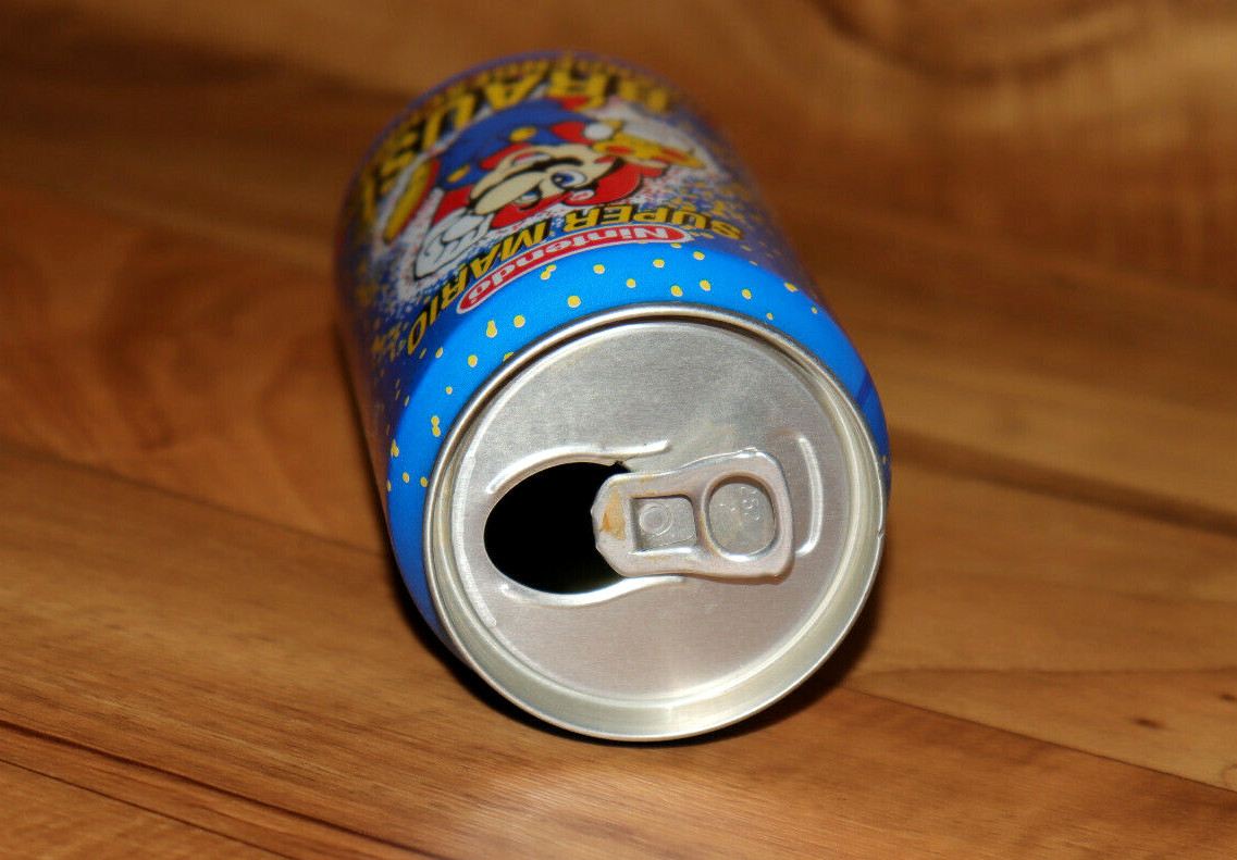 1993 Vintage Nintendo Super Mario Soda Can SNES NES World Land Bros ...