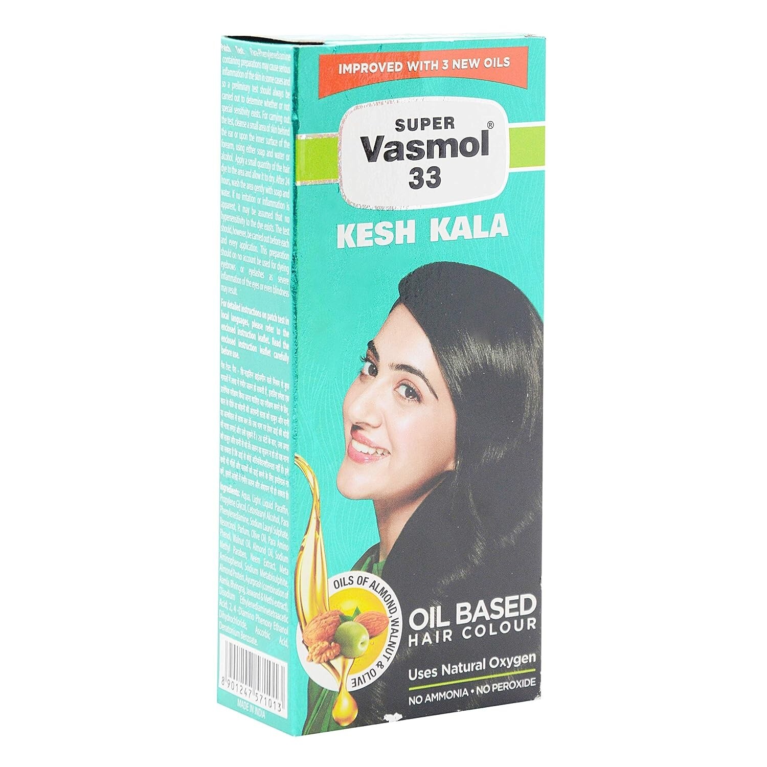 Super Vasmol 33 Kesh Kala Hair Oil With Almond Protein Neem Extract ...