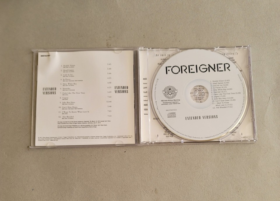 Extended Versions By Foreigner (CD, 2011) | eBay