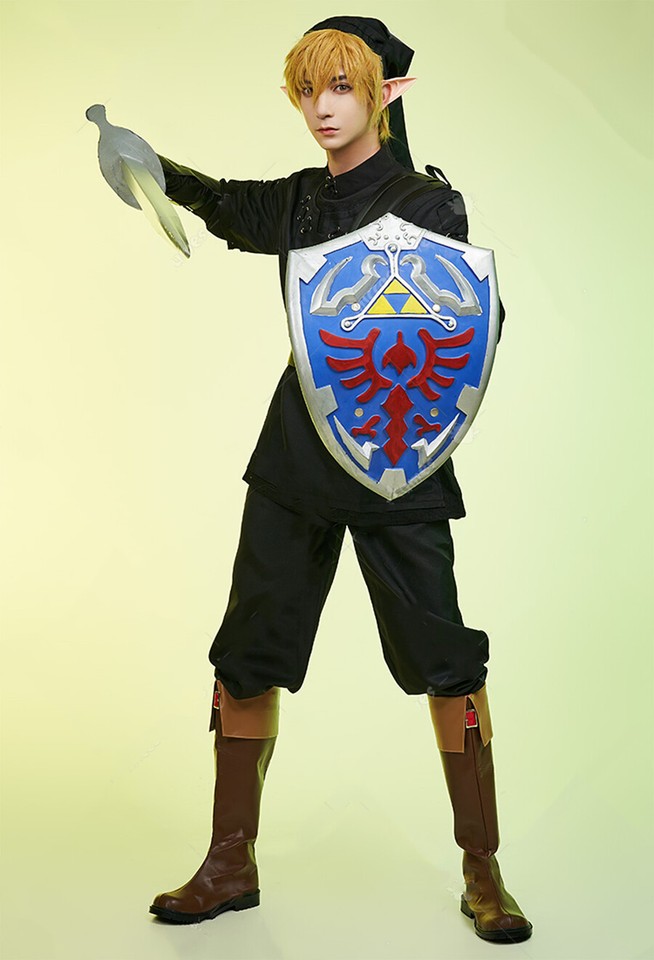Men's Dark Link Cosplay Costume Warrior Pirate Medieval Halloween ...