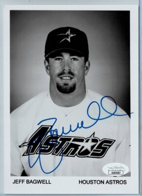 Jeff Bagwell Autographed b&w 5x7 AUTO Houston Astros Team Issue Signed ...