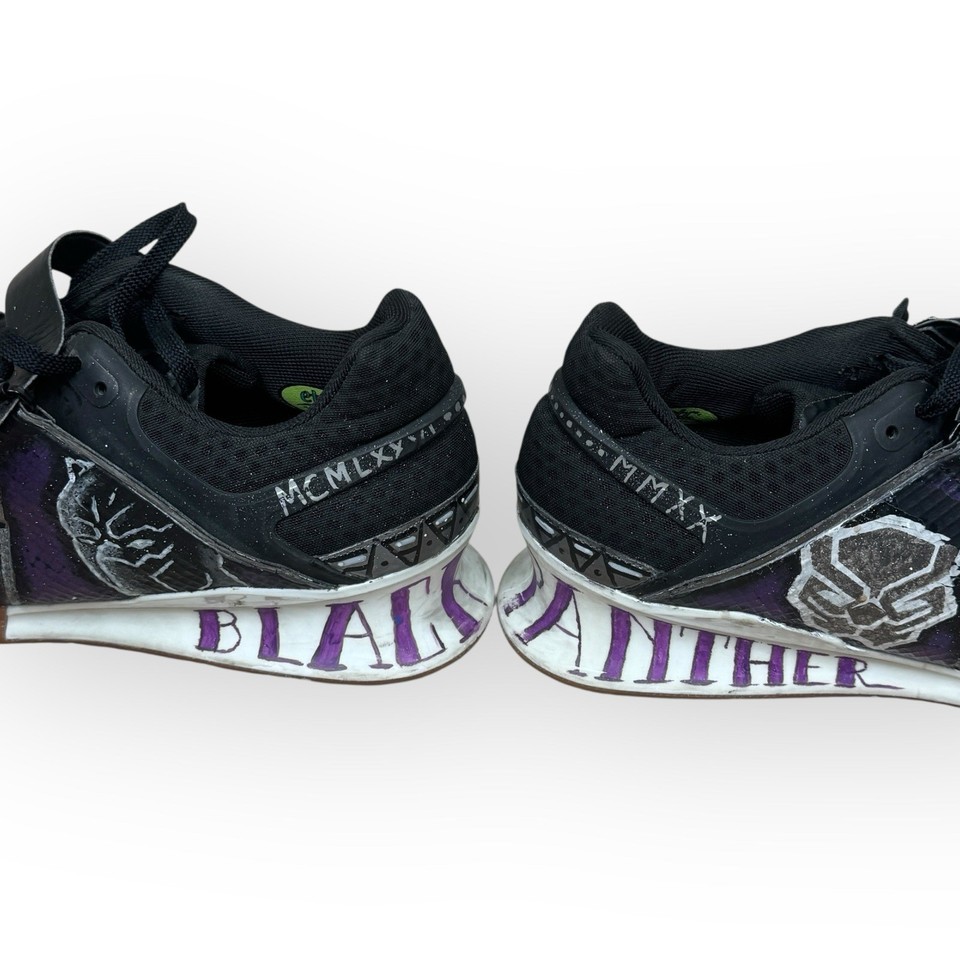 Reebok Legacy Lifter Shoes Black Custom Wakanda Black Panther Mens 9.5 ...