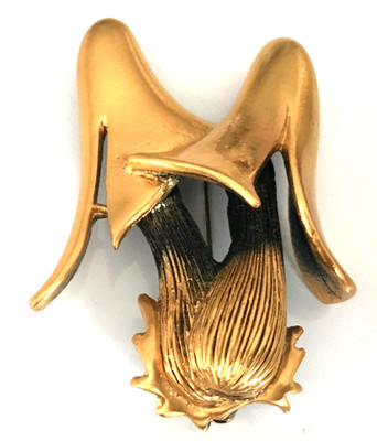 Vintage Brooch Pin SIGNED TORTOLANI Mushroom Gold tone Jewelry lot y | eBay