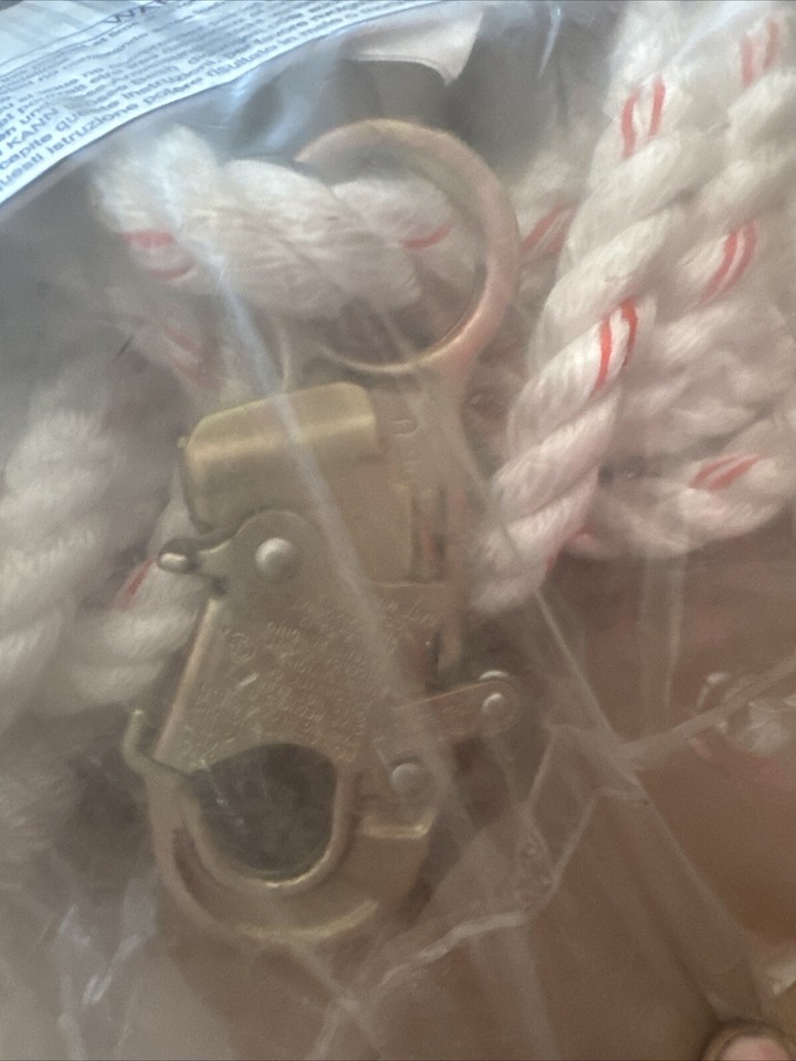 Dbi-Sala Rope Lifeline With Stainless Snap Hooks, 3600 Lb Cap 50 Ft ...