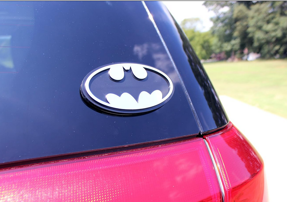New DC COMICS Batman Logo Injection Molded Chrome Color Licensed 3-D ...