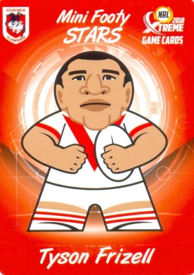 2018 NRL Xtreme Mini Footy Stars Cards Tyson Frizell-St George ...