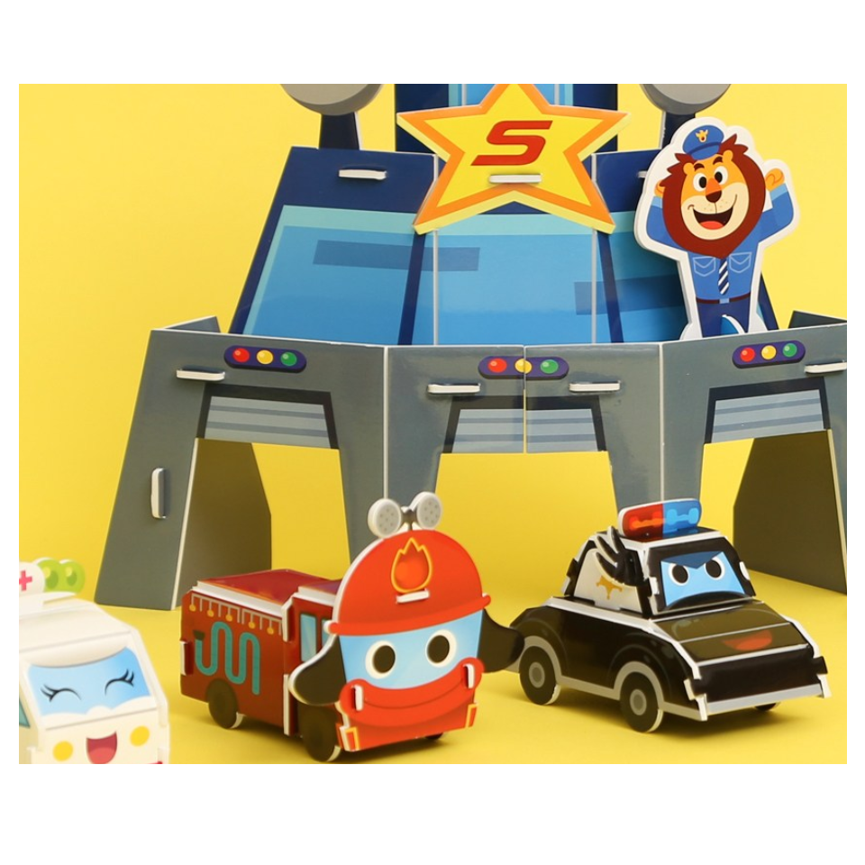 Pinkfong Super Rescue Team Paper DIY Kids Toy 3D Characters Role Play ...