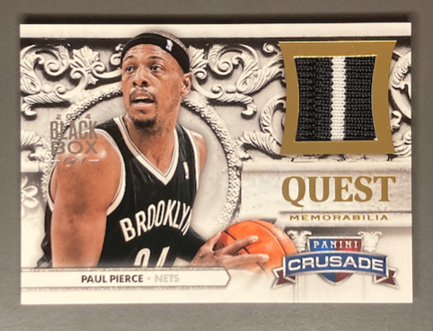 PAUL PIERCE 2014 Panini Crusade Quest Memorabilia Prime BLACK BOX 1/1 ...