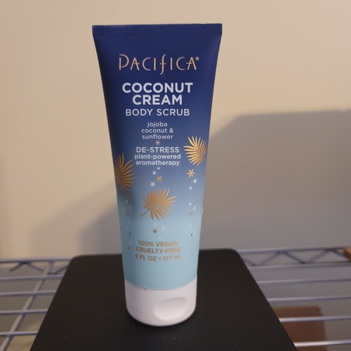 Pacifica Coconut Cream Body Scrub 6 oz Tube De-Stress Vegan Plant Based ...