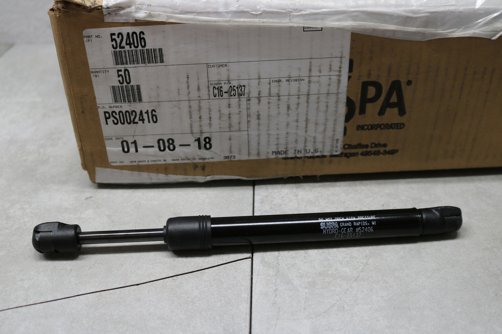 OEM Hydro Gear 52406 Damper Suspa Gas Spring Shock 11" Long 9-5/8" C16 ...