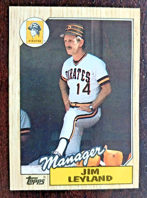 1987 Topps 93 Jim LEYLAND Manager PIRATES & UNMARKED checklist EX FREE ...