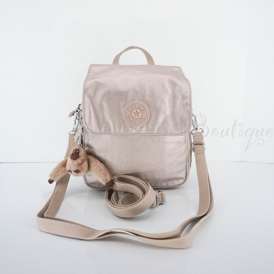 NWT Kipling KI4395 Annic Small Convertible Backpack Polyamide Quartz ...