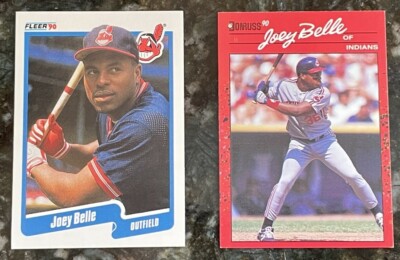1990 Joey "Albert" Belle 2-Card Rookie Lot - Cleveland Indians ...