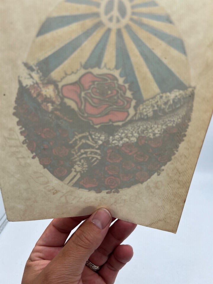 Vintage Grateful Dead "Rose Peace Sign" Psychedelic Hippy Window ...