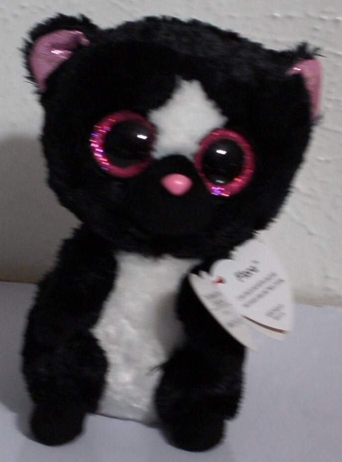 NEW, TY BEANIE BOOS "FLORA" THE SKUNK 6" BLACK & WHITE with TAGS | eBay