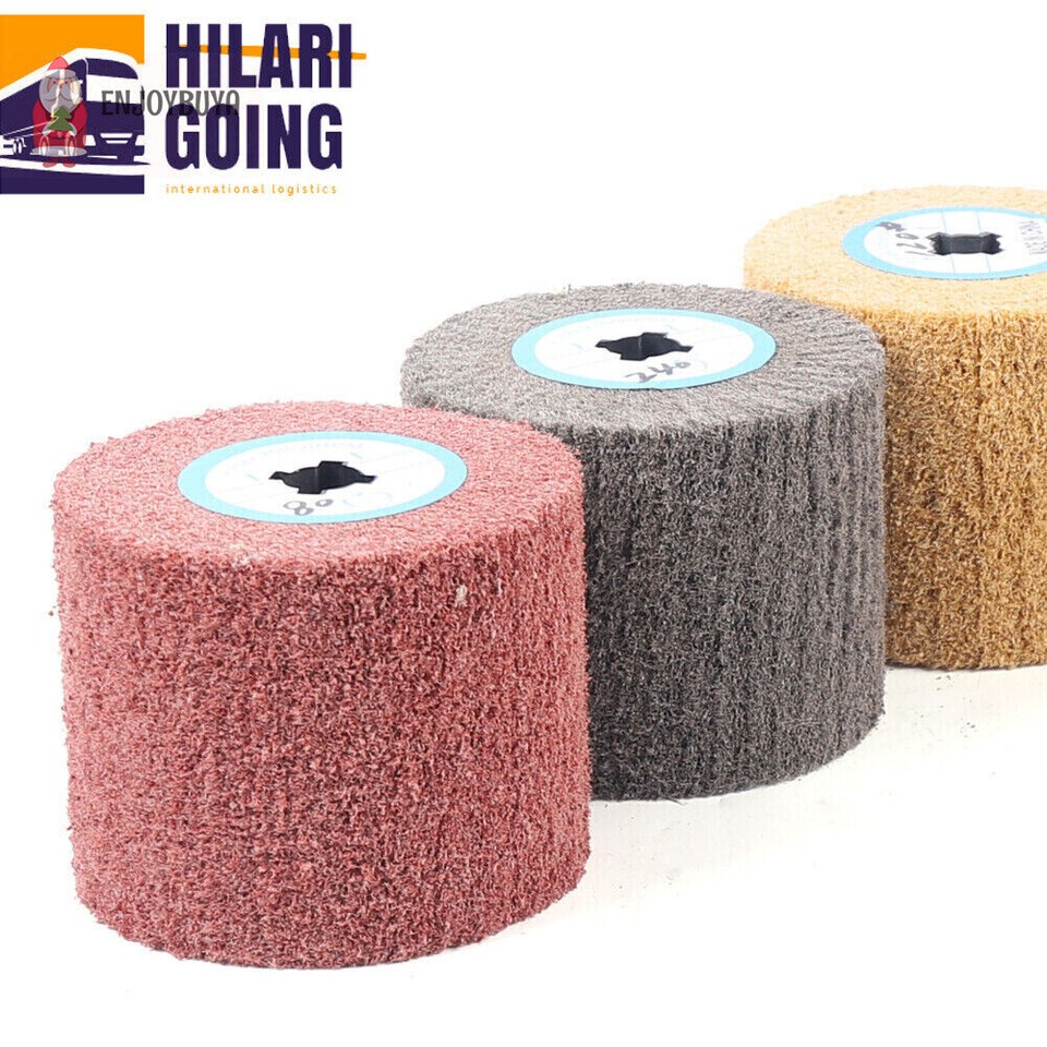 7pcs Wire Drawing Wheel Brush Drum Polisher Burnishing Polishing Buffer ...