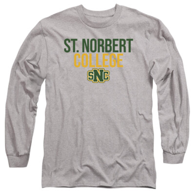 St. Norbert Adult Long Sleeve T-Shirt Stacked, Athletic Heather, S-3XL ...