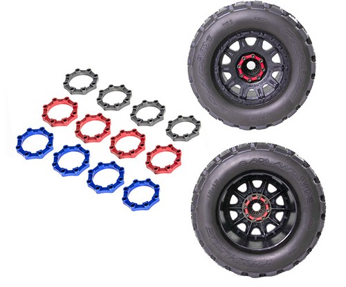 Alloy 3.8 Inch Hex Adapter Locking Rings 8x32 to17mm For ProLine 3.8 ...