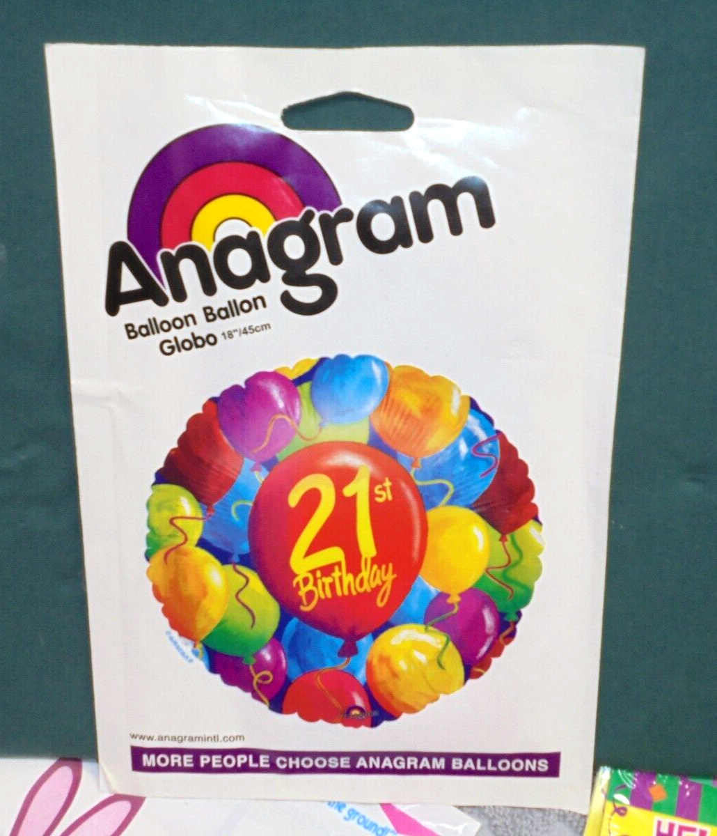 Anagram 21st Birthday Helium Balloon Party Decoration | eBay