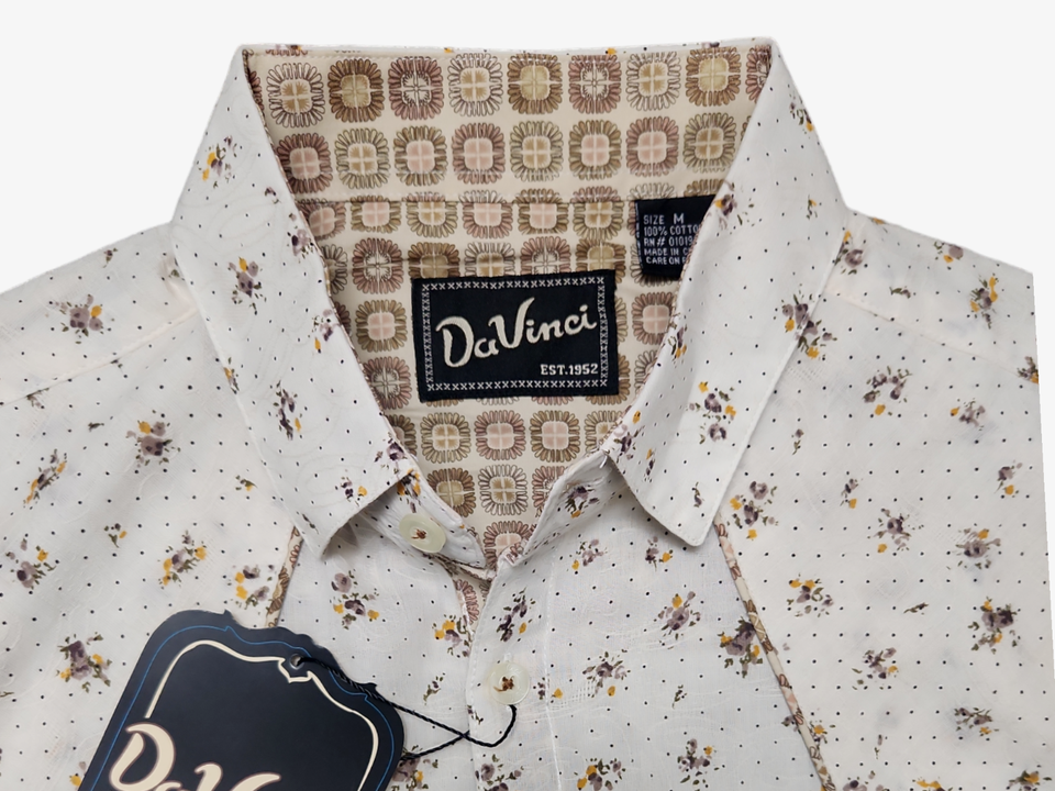 Men's Shirt "Davinci "Button-Up Casual shirts -100% Cotton -NWT Reg 32. ...