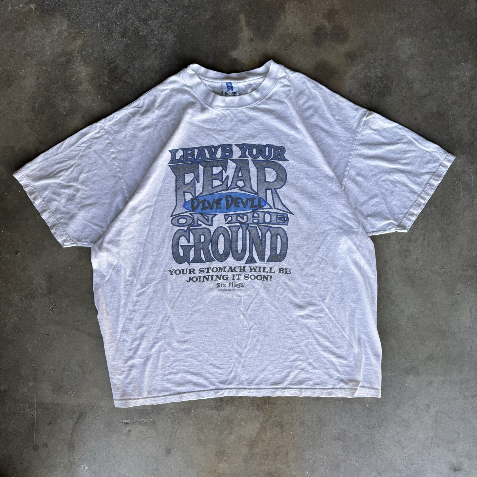 Vintage 1997 Six Flags Theme Park Dive Devil Promo T … - Gem