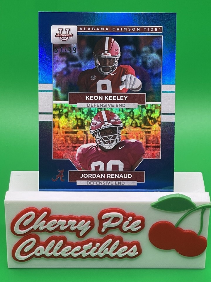 🐘 KEON KEELEY / JORDAN RENAUD 2023 Bowman U Alabama Blue Foil 51/99 | eBay