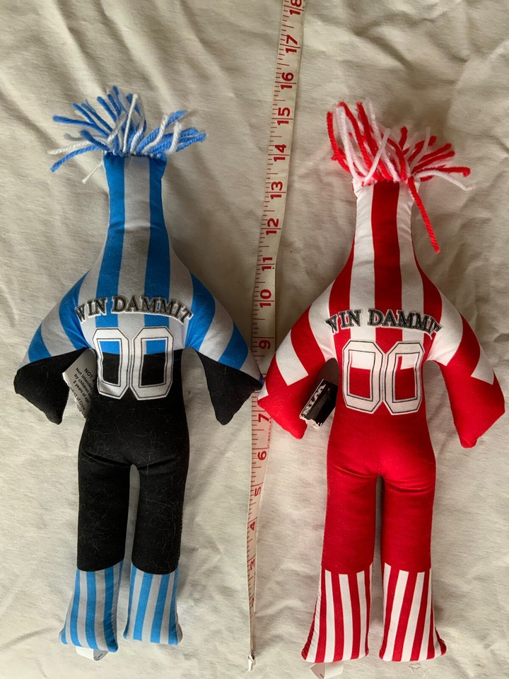Two Dammit Dolls Original WIN 00 Red Blue White Stripes | eBay