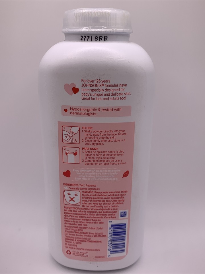 Johnson’s Baby Powder Silky Soft Skin Original Formula Talc 15 oz. New ...