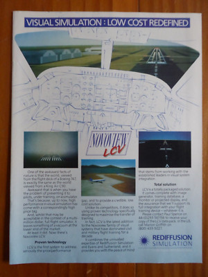11/1988 PUB REDIFFUSION SIMULATION SIMULATOR NOVOVIEW LCV BOEING 747 ...