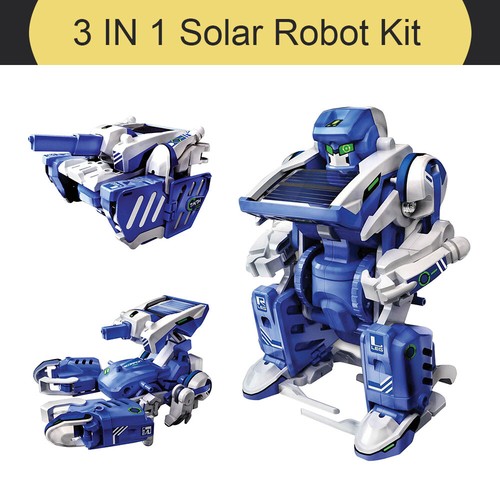DIY 3-in-1 Educational T3 Solar Transforming Robot Science Kit Kids ...
