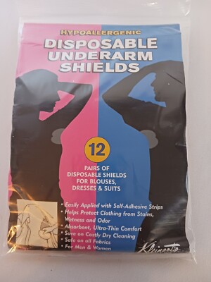 12pcs Disposable Underarm Shields Self-adhesive Armpit Cotton Sweat ...