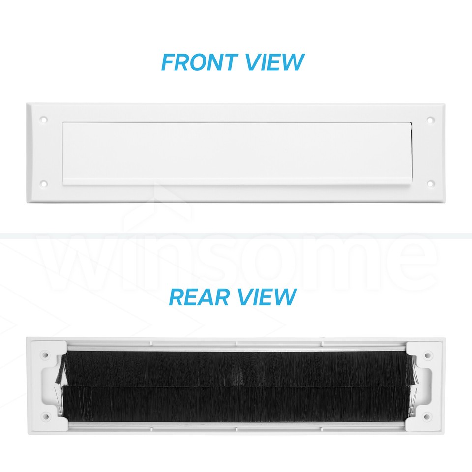 Plastic Letter Box Plate Seal Flap Cover PVC Door Internal Draught ...