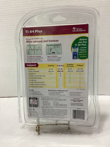 Texas Instruments TI-84 Plus Graphing Calculator with Case Black Tested ...