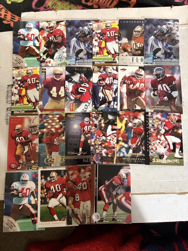 (115) William Floyd Football Cards Inserts RCS San Francisco 49er Lot ...