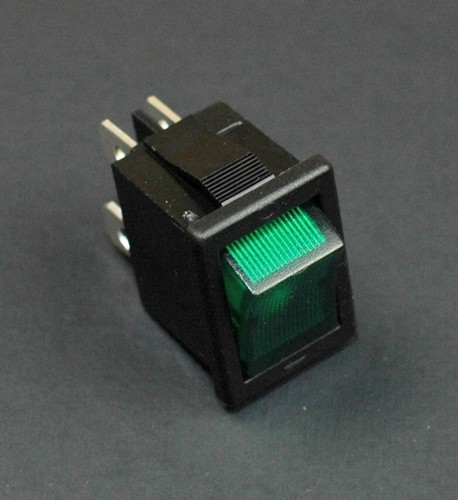 (1) DPDT Green Rocker Switch On-Off 6A/125V Lighted | eBay