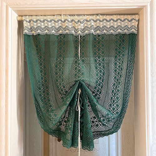 Crochet Roman Curtain Vintage Style Lace Floral Hollow Valance Cafe ...
