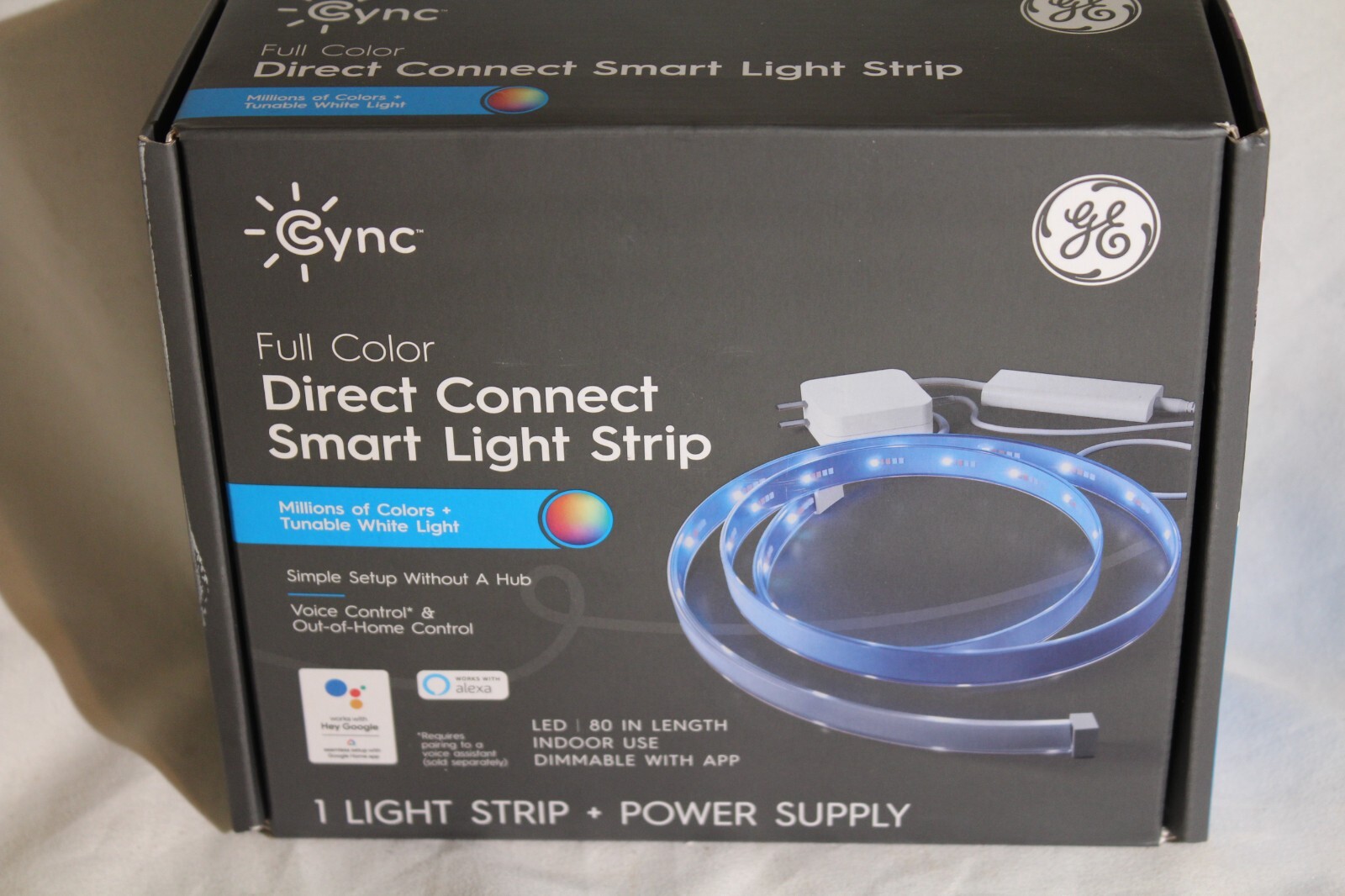 GE Smart LED 80-in x 0.25-in x 80-in Full Color Direct Connect LED ...
