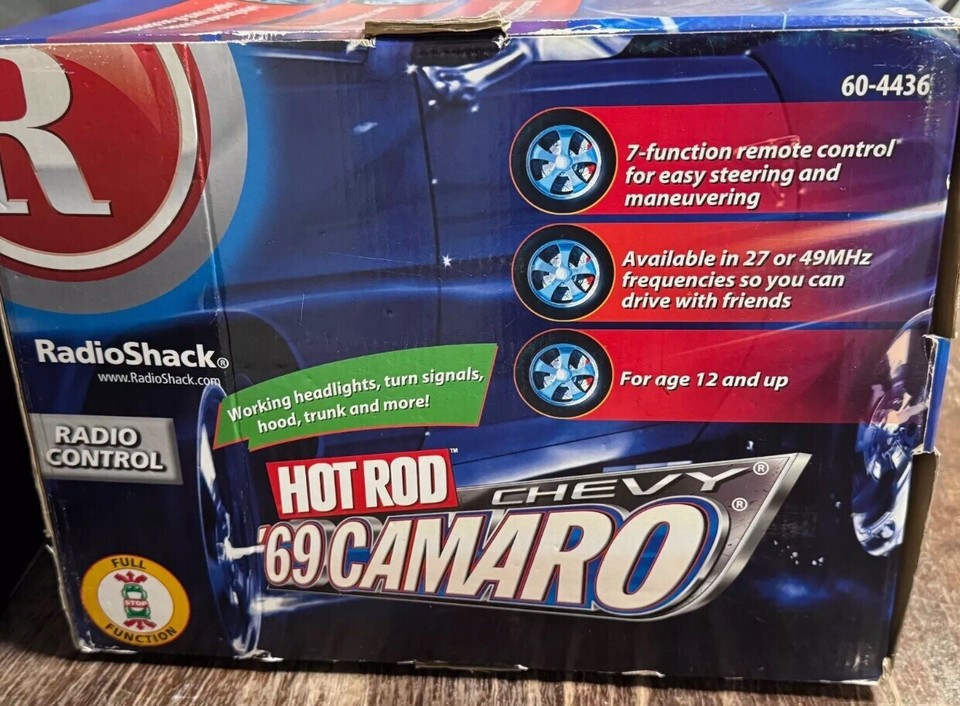 RADIO SHACK HOT ROD 1:6 69 CHEVY CAMARO REMOTE RADIO CONTROL RC CAR🔥🔥🔥🔥 ...