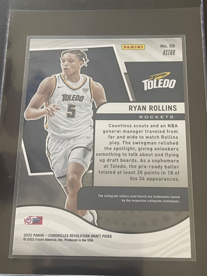 Ryan Rollins [Astro] 2022 Panini Chronicles Draft Picks - Revolution ...