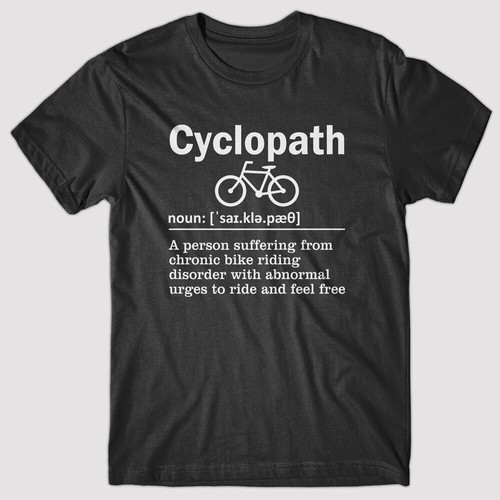 Cool T-shirt Funny CYCLOPATH DEFINITION cycling Christmas birthday gift ...