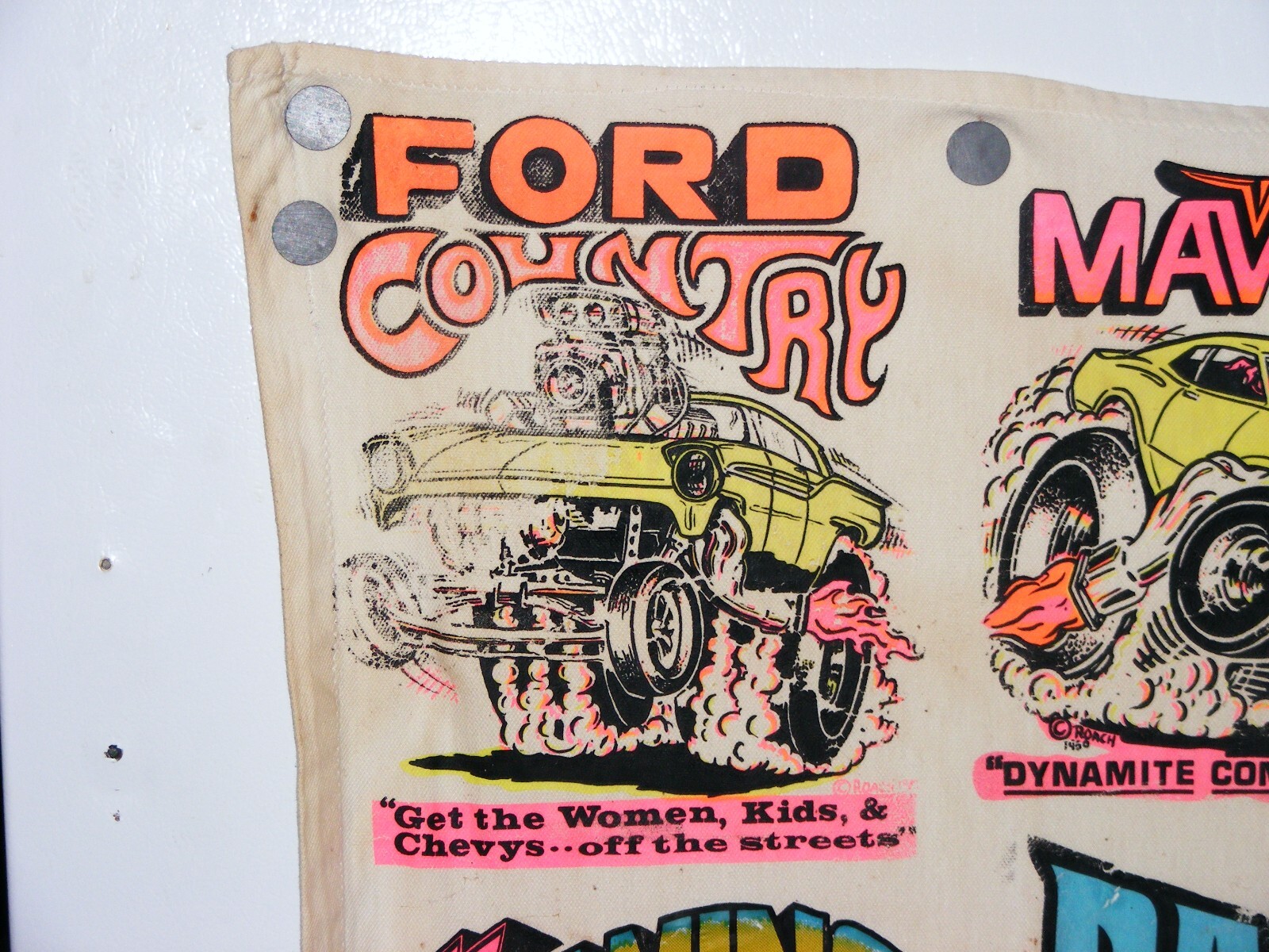 Vtg ROACH Hot Rods Garage Rag Ford/Chevy/Dodge Maverick/El Camino/Dart ...