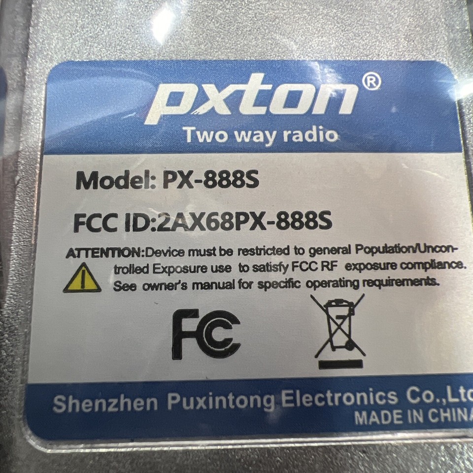 Pxton Two-Way Radio Solutions Portable Radios - 2 Pack, Model PX-888S ...